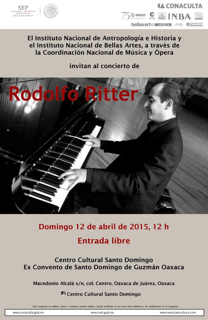 Domingo 12/Abr/15 12:00 Concierto de piano por Rodolfo Ritter, Centro ...
